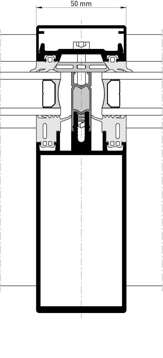 Fasádní systém HEROAL C50 – ALLMO PROFIL